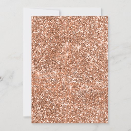 Rose Gold Glitter Wedding Invitations Template | Zazzle