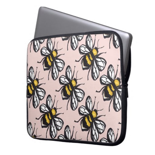 Rose Gold Humble Bumblebee Laptop Case | Zazzle