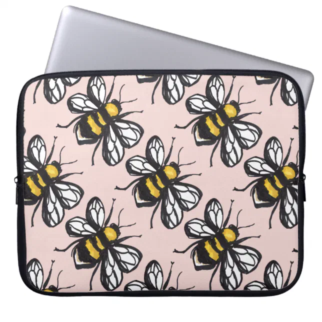 Rose Gold Humble Bumblebee Laptop Case | Zazzle