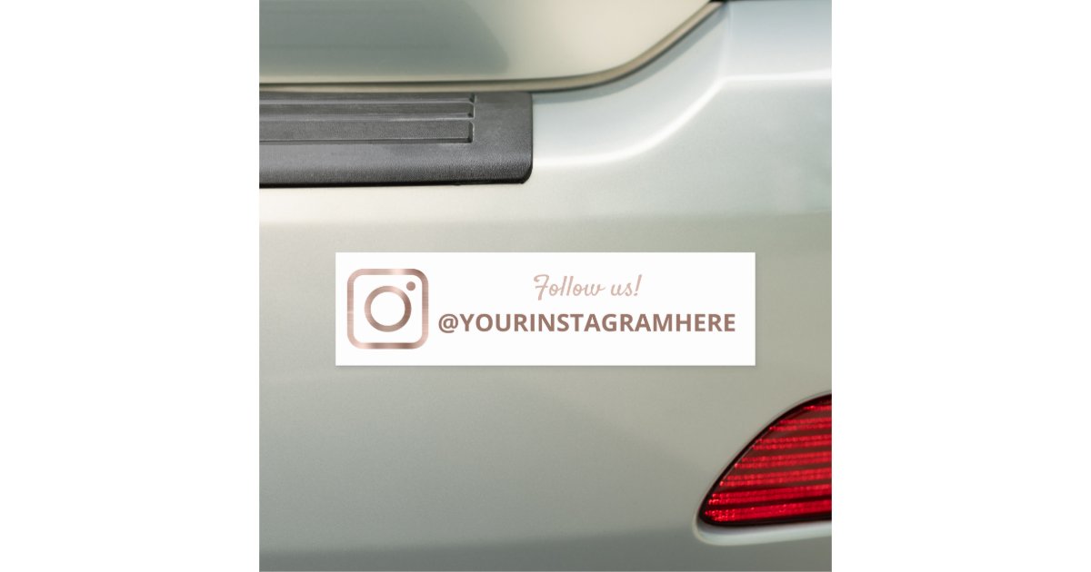 Rose Gold Instagram Car Magnet | Zazzle
