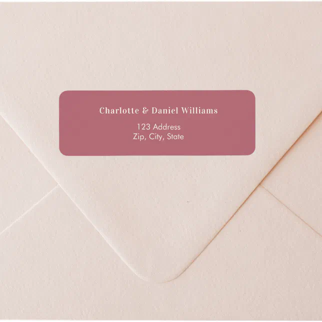 Rose gold ivory return address label | Zazzle