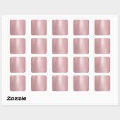 Rose Gold Look Glamorous Blank Elegant Template Square Sticker | Zazzle