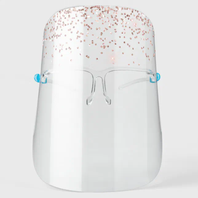 Rose Gold Luxury Glitter Salon COVID 19 Face Shield | Zazzle