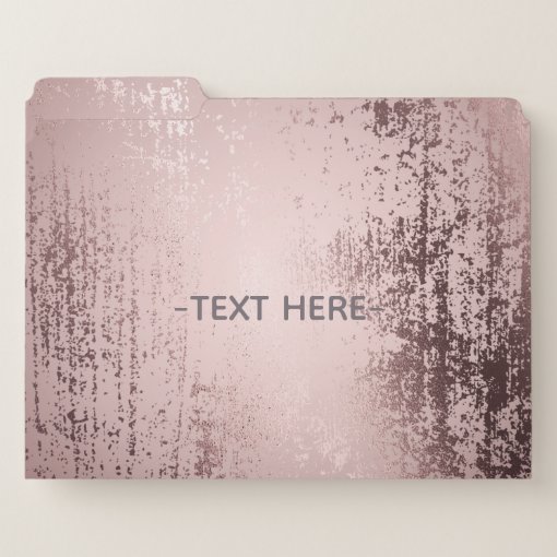 Rose gold Luxury metallic design Personalized File Folder | Zazzle