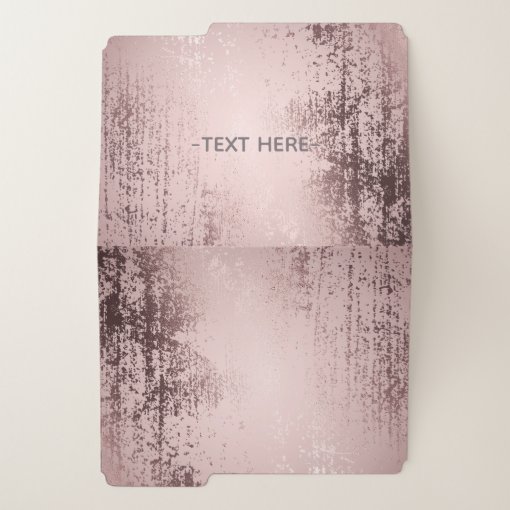 Rose gold Luxury metallic design Personalized File Folder | Zazzle