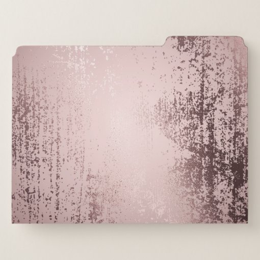Rose gold Luxury metallic design Personalized File Folder | Zazzle