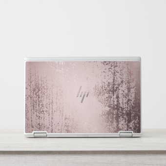 Rose gold Luxury metallic HP Laptop Skin | Zazzle