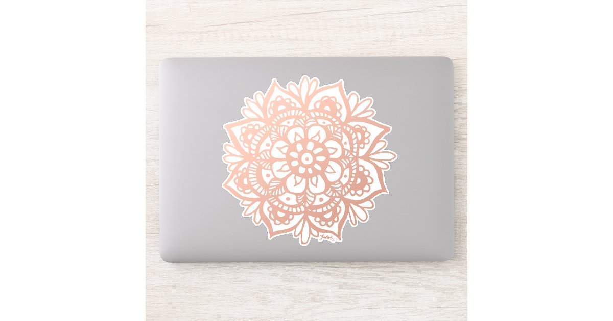 Rose Gold Mandala Sticker | Zazzle
