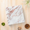 Rose Gold Marble 3 Ring Binder | Zazzle