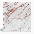 Rose Gold Marble 3 Ring Binder | Zazzle