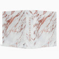 Rose Gold Marble 3 Ring Binder | Zazzle