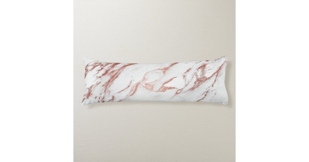 Rose Gold Marble Body Pillow | Zazzle