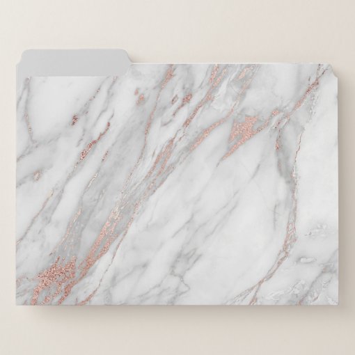 Rose Gold Marble File Folders Set of 3 | Zazzle