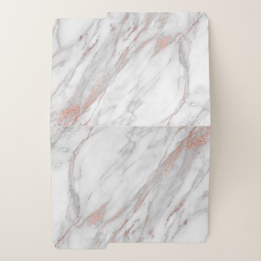 Rose Gold Marble File Folders Set of 3 | Zazzle