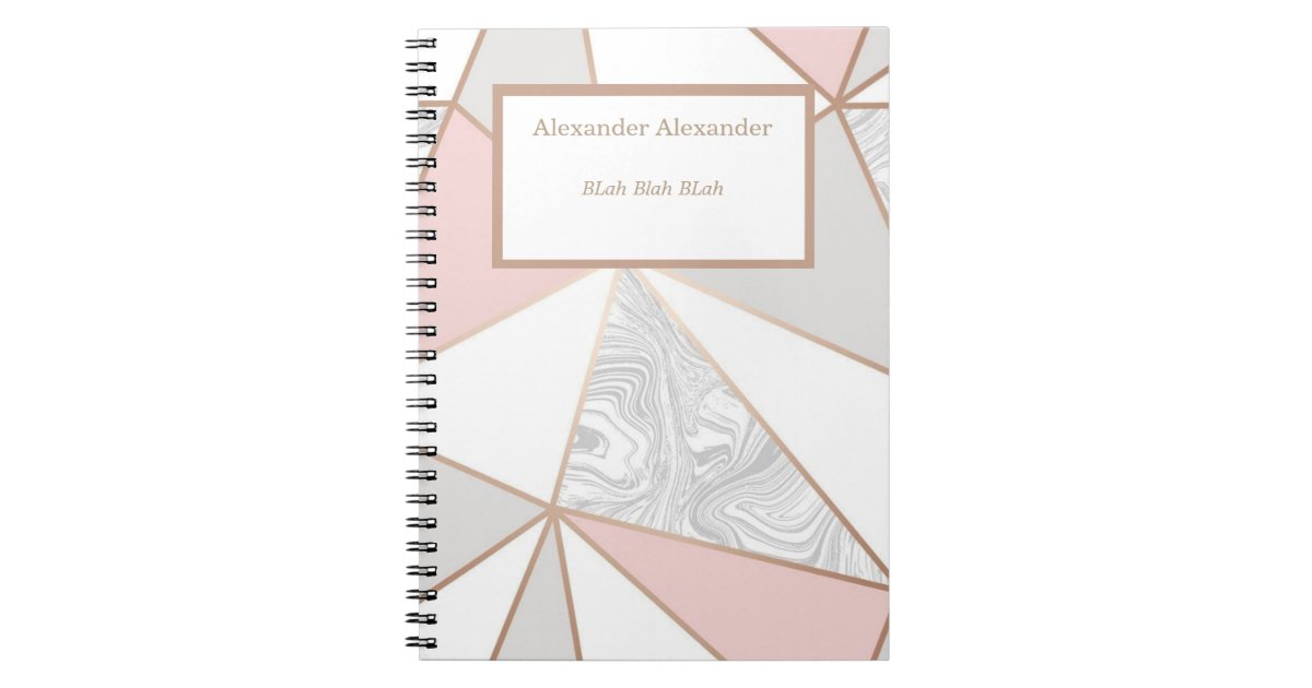Rose Gold Marble NoteBook | Zazzle
