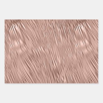 Rose Gold Metallic Foil Look Textured Wrapping Paper Sheets | Zazzle