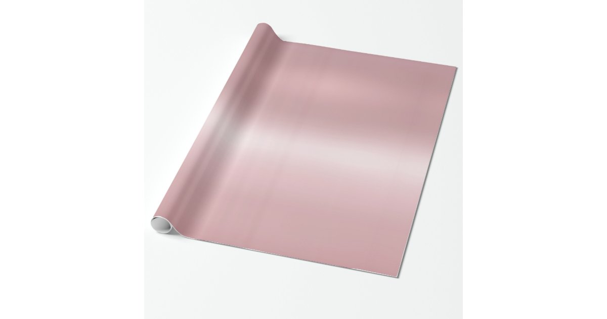 Rose Gold Metallic Look Elegant Gift Glossy Wrapping Paper | Zazzle