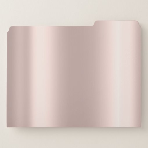 Rose Gold Metallic Minimal Beauty Studio Spark VIP File Folder | Zazzle