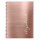 Rose Gold Metallic Personalized Signature Script Notebook | Zazzle