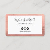 Rose Gold Modern Custom Loyalty Card | Zazzle