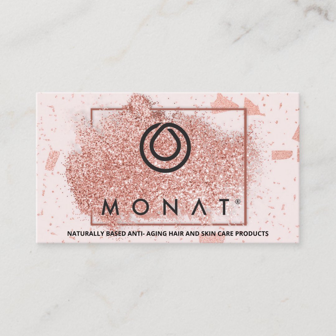 Rose Gold Monat Business Card | Zazzle