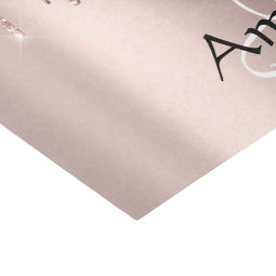 Rose Gold Name Monogram Spark Glitter Tissue Paper | Zazzle