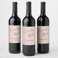 Rose gold name script 21st birthday wine label | Zazzle