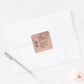 Rose Gold Package Sticker | Zazzle