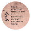 Rose Gold Package Sticker | Zazzle