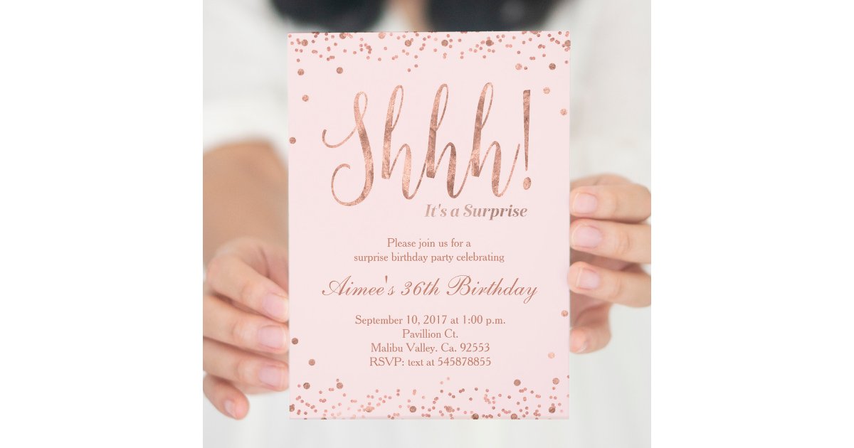 Rose Gold Party Invitation | Zazzle