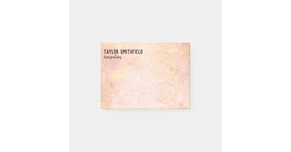 Rose Gold Personalized Post-it Notes | Zazzle