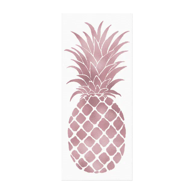 Rose Gold Pineapple Canvas Print | Zazzle