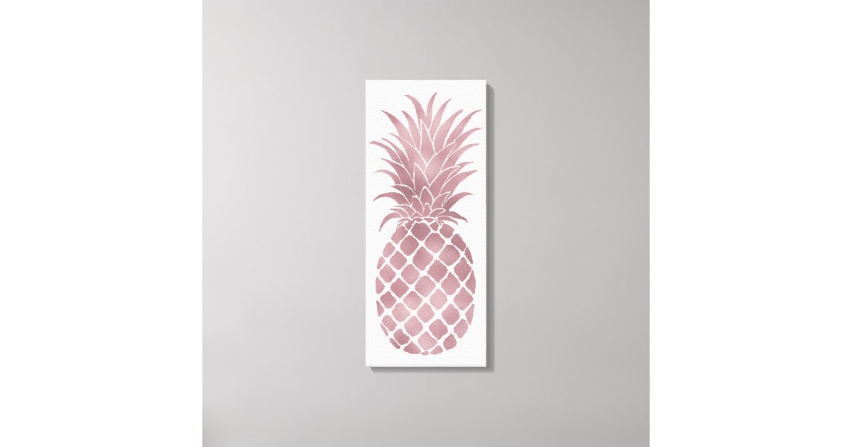 Rose Gold Pineapple Canvas Print | Zazzle