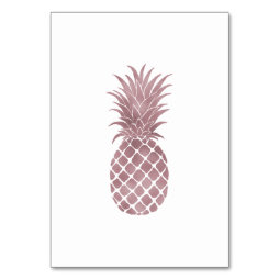 Rose Gold Pineapple Table Number | Zazzle