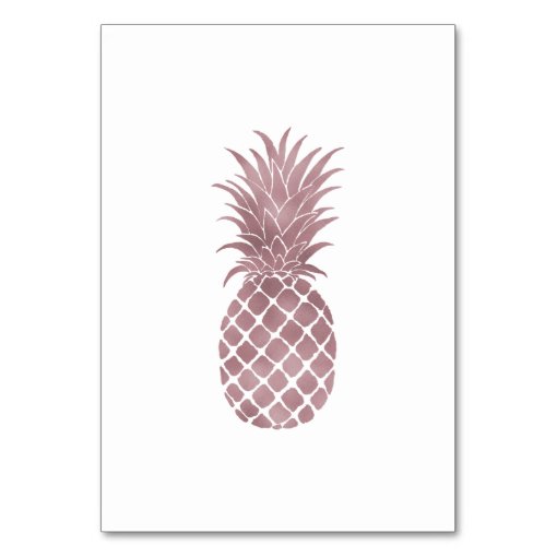 Rose Gold Pineapple Table Number | Zazzle