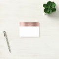 Rose Gold - Pink Foil Professional Business Post-it Notes | Zazzle