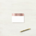 Rose Gold - Pink Foil Professional Business Post-it Notes | Zazzle