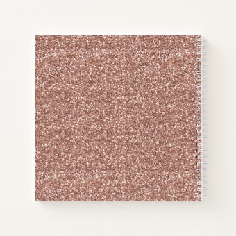Rose Gold Pink Glitter Journal Notebook with Name | Zazzle