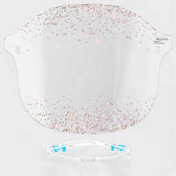 Rose Gold Pink Glitter Luxury Chic Modern Face Shield | Zazzle