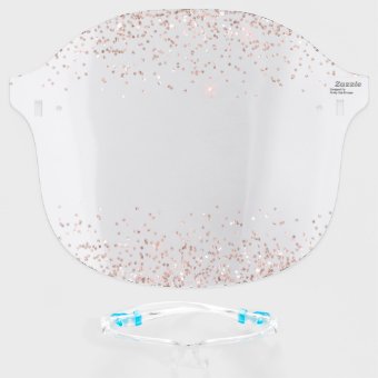Rose Gold Pink Glitter Luxury Chic Modern Face Shield | Zazzle