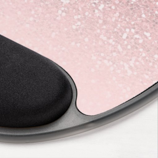 Rose Gold Pink Glitter Modern Trendy Glam Glamour Gel Mouse Pad | Zazzle