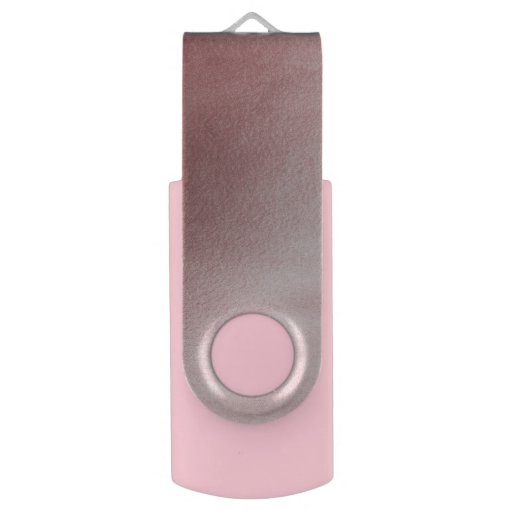 Rose Gold Pink Metal Monogram USB Thumb Drive | Zazzle