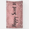 Rose Gold Pink Modern Trendy Marble Party Banner | Zazzle