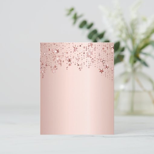 Rose gold pink stars paper sheet | Zazzle