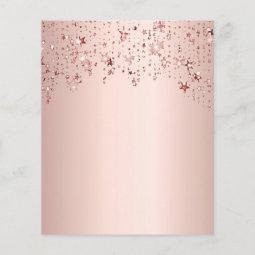 Rose gold pink stars paper sheet | Zazzle