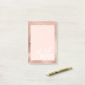 Rose Gold & Pink Stylish Girl Boss Post-it Notes | Zazzle