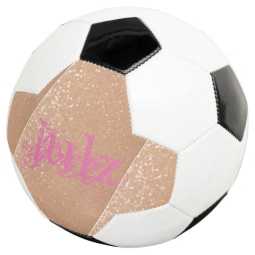 Rose Gold Pretty in Pink Personalize Soccer Ball | Zazzle