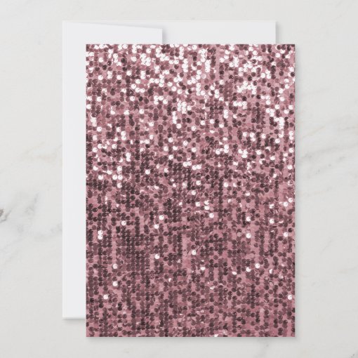 Rose Gold Sequin/Glitter Sweet 16 Birthday Party Invitation | Zazzle