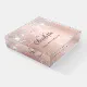 Rose gold silver glitter monogram initails name paperweight | Zazzle