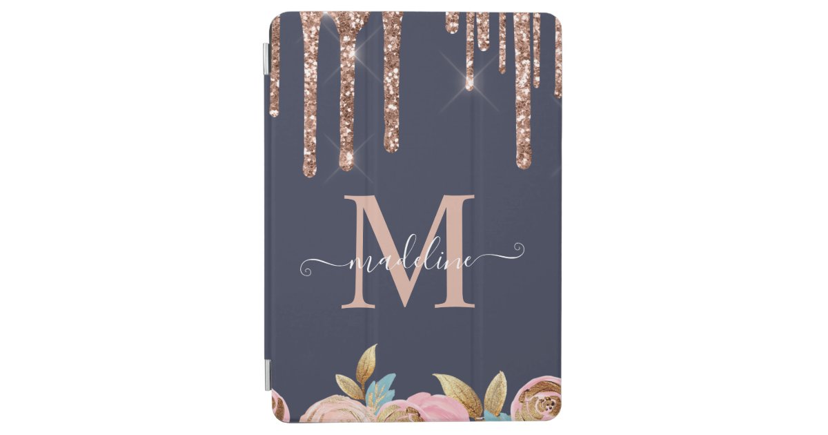 Rose Gold Sparkle Glam Glitter Drips Ipad Case | Zazzle